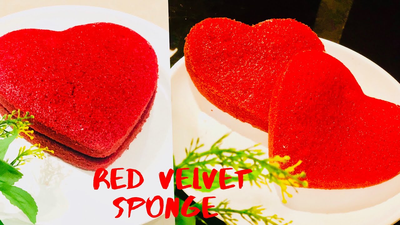 Red velvet sponge | basic sponge🍰 | without oven| malayalam - YouTube