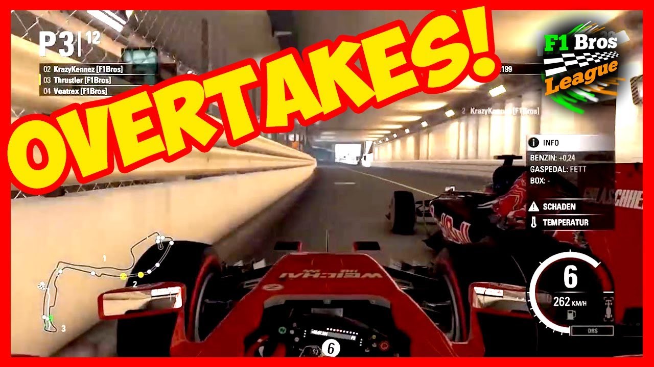F1 OVERTAKE COMPILATION [Part 1] | F1 Bros League | KrazyKennez - YouTube