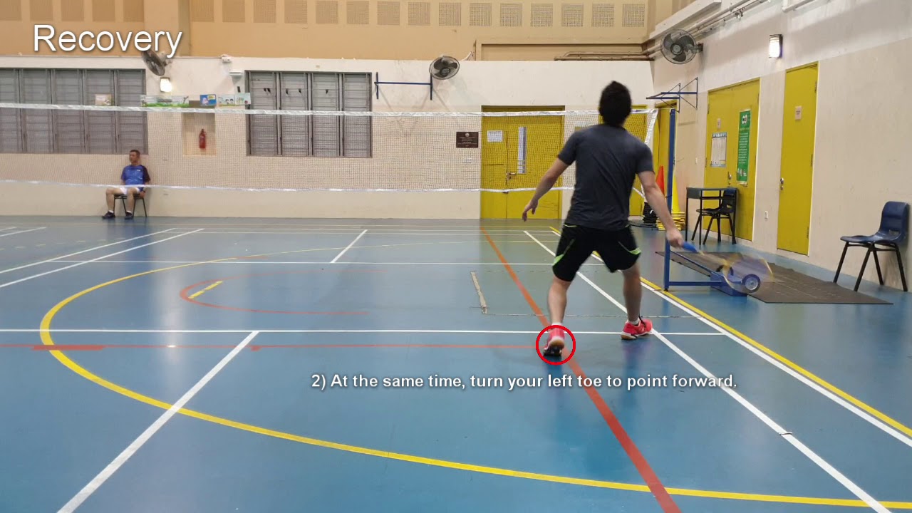 Badminton: Forehand front court footwork - YouTube