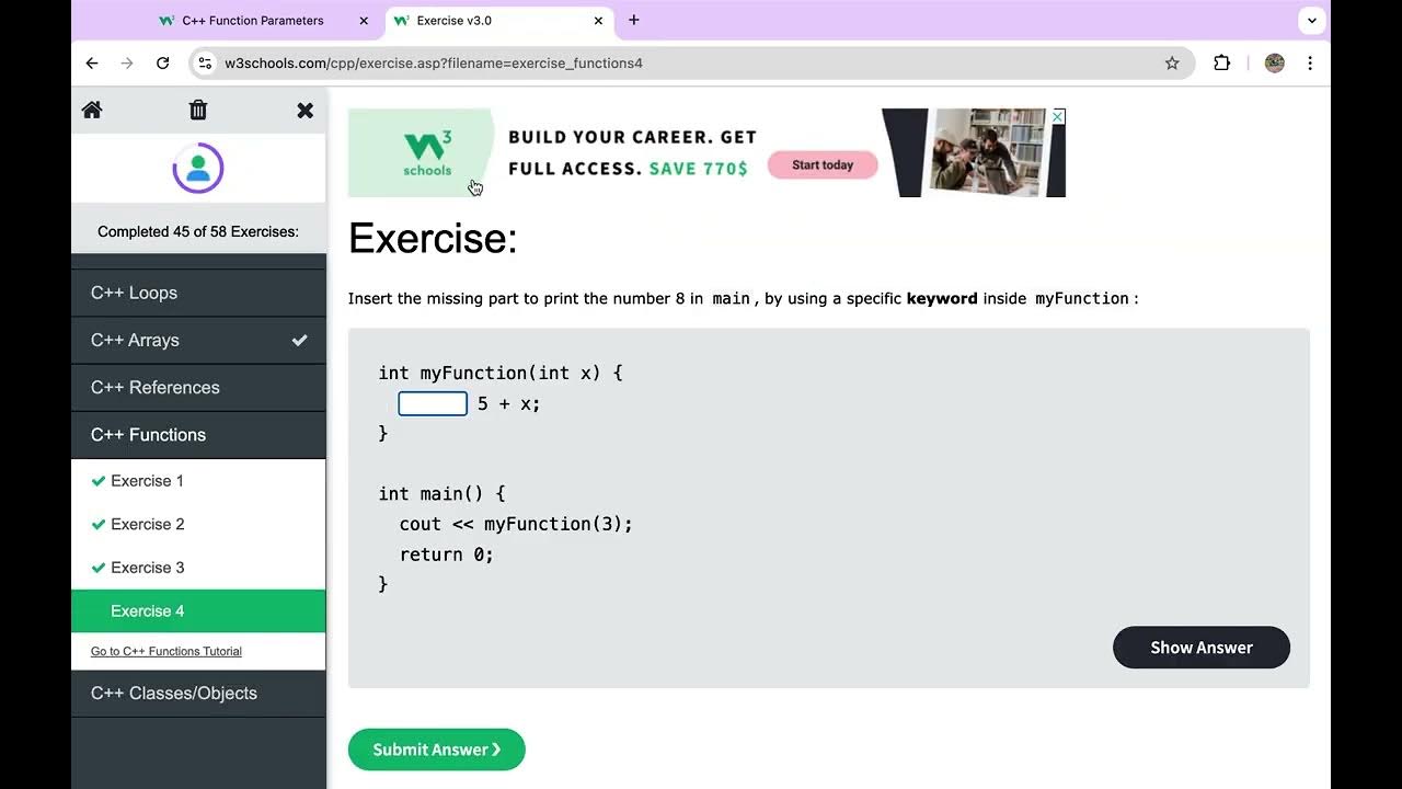 Day 7 of learning C++ Language from W3 school | #w3schools lC++ is a popular programming ...