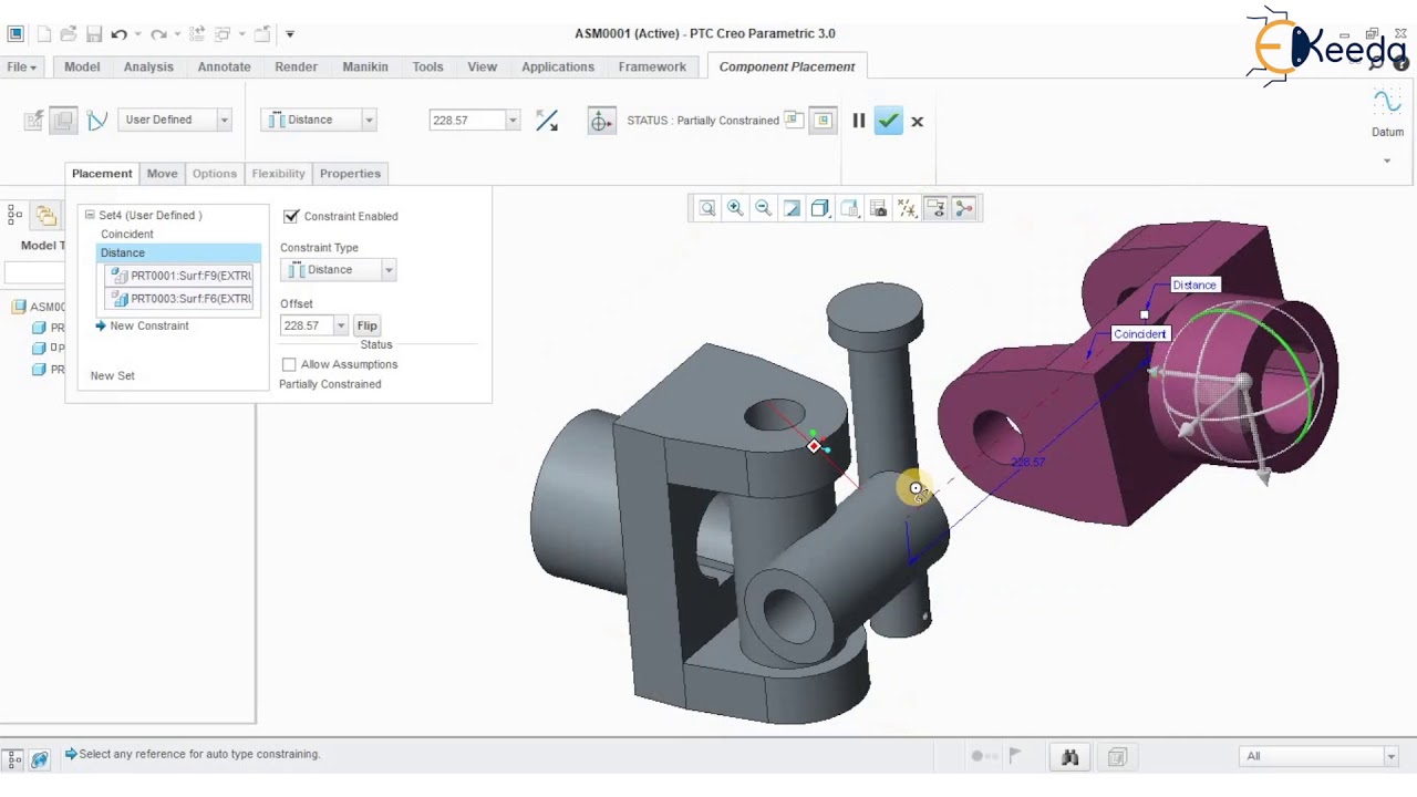 Assembly and Constraints Example 01 - YouTube