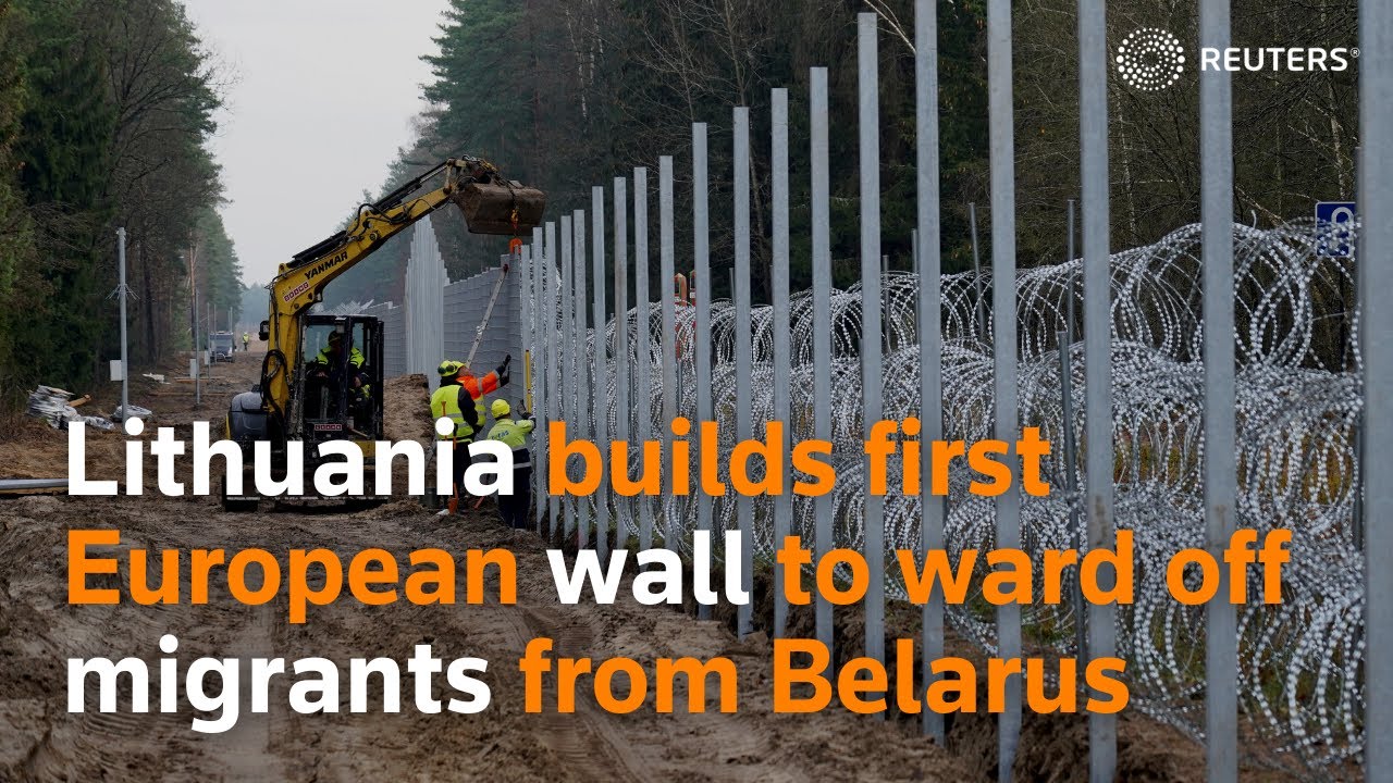 Lithuania builds first European wall to ward off migrants from Belarus ...
