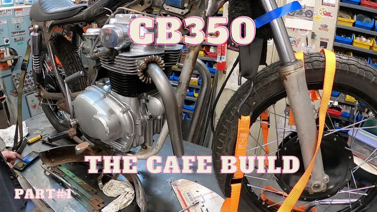 CB350 Cafe Build Mockup part 1 - YouTube