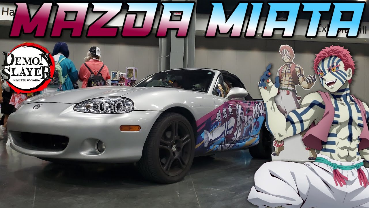 Demon Slayer(Akaza) 痛車 | Mazda Miata (MX-5/Roadster) - YouTube