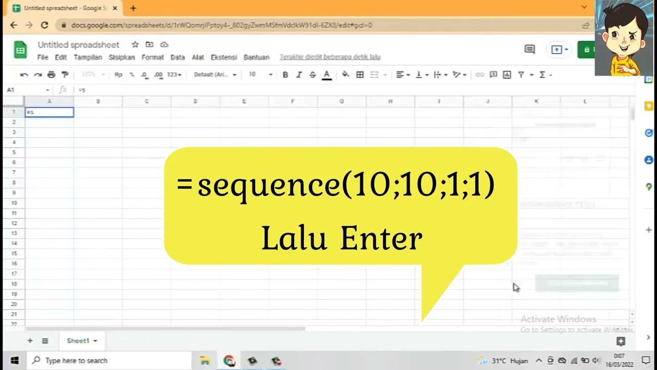 Cara Cepat Membuat No Antrian Menggunakan Google Spreadsheet - YouTube