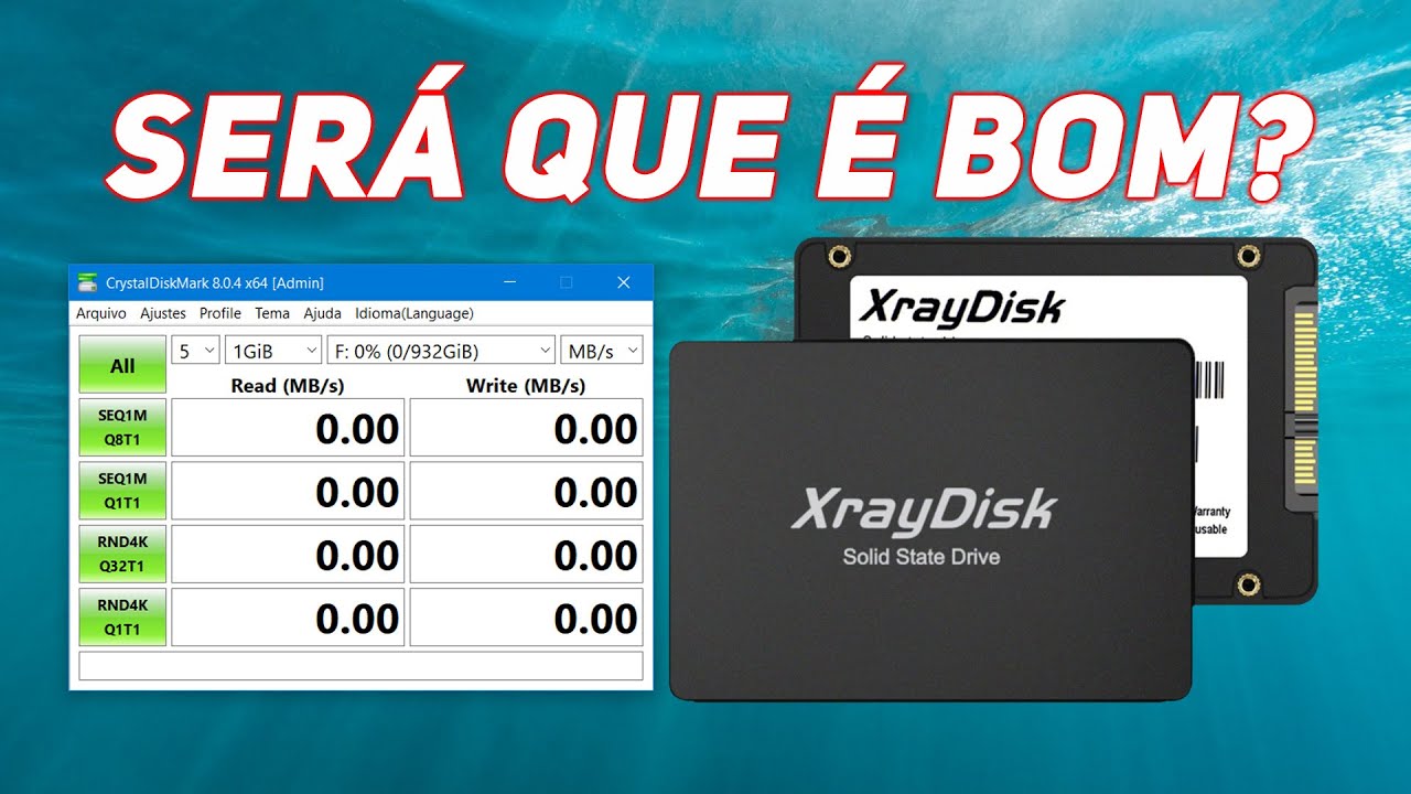 Será que o SSD XrayDisk é bom? Teste básico no Cristal Disk Mark - YouTube
