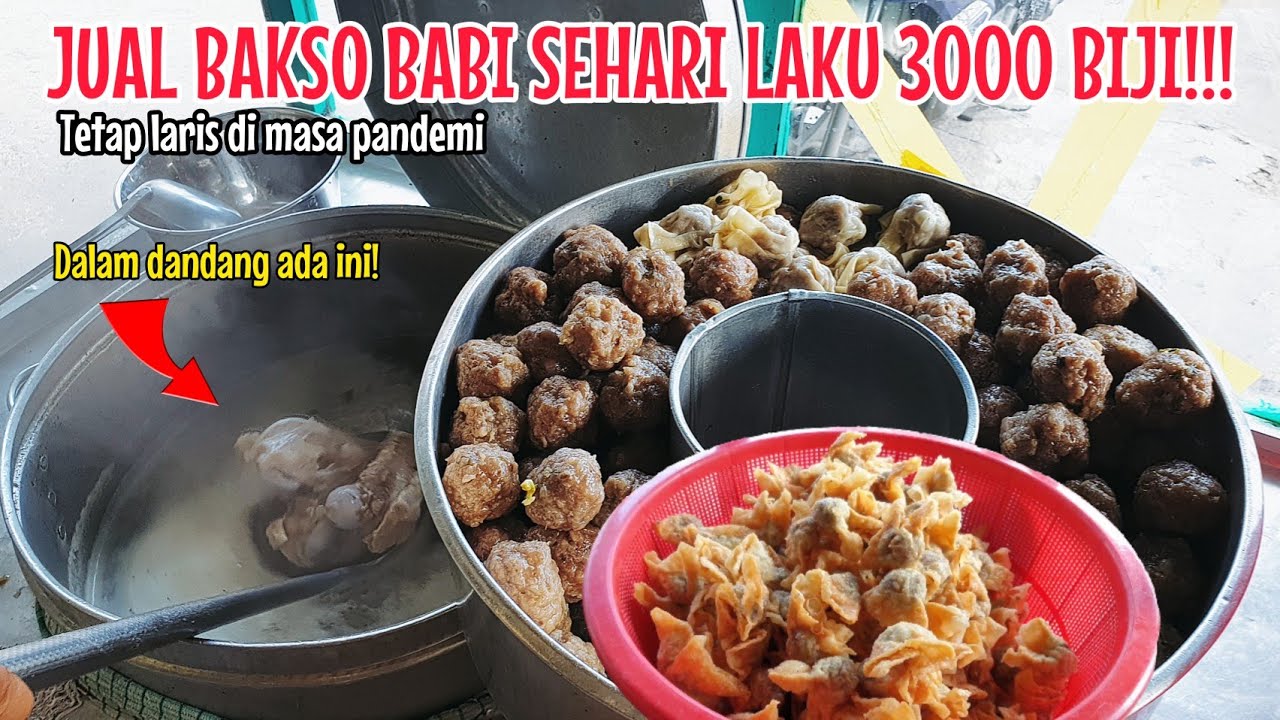 SEDAP ‼️ WARUNG BAKSO BABI PINGGIR JALAN SEHARI LAKU 3000 BIJI ‼ ...