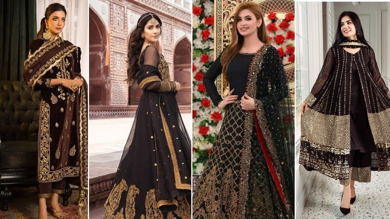 Black Heavy & Fancy Dress Designs//Trendy Black Dress Designs Ideas ...