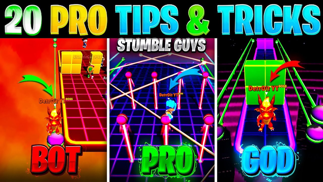 20 Pro Tips and Tricks in Stumble guys | Ultimate Guide to Become a Pro ...