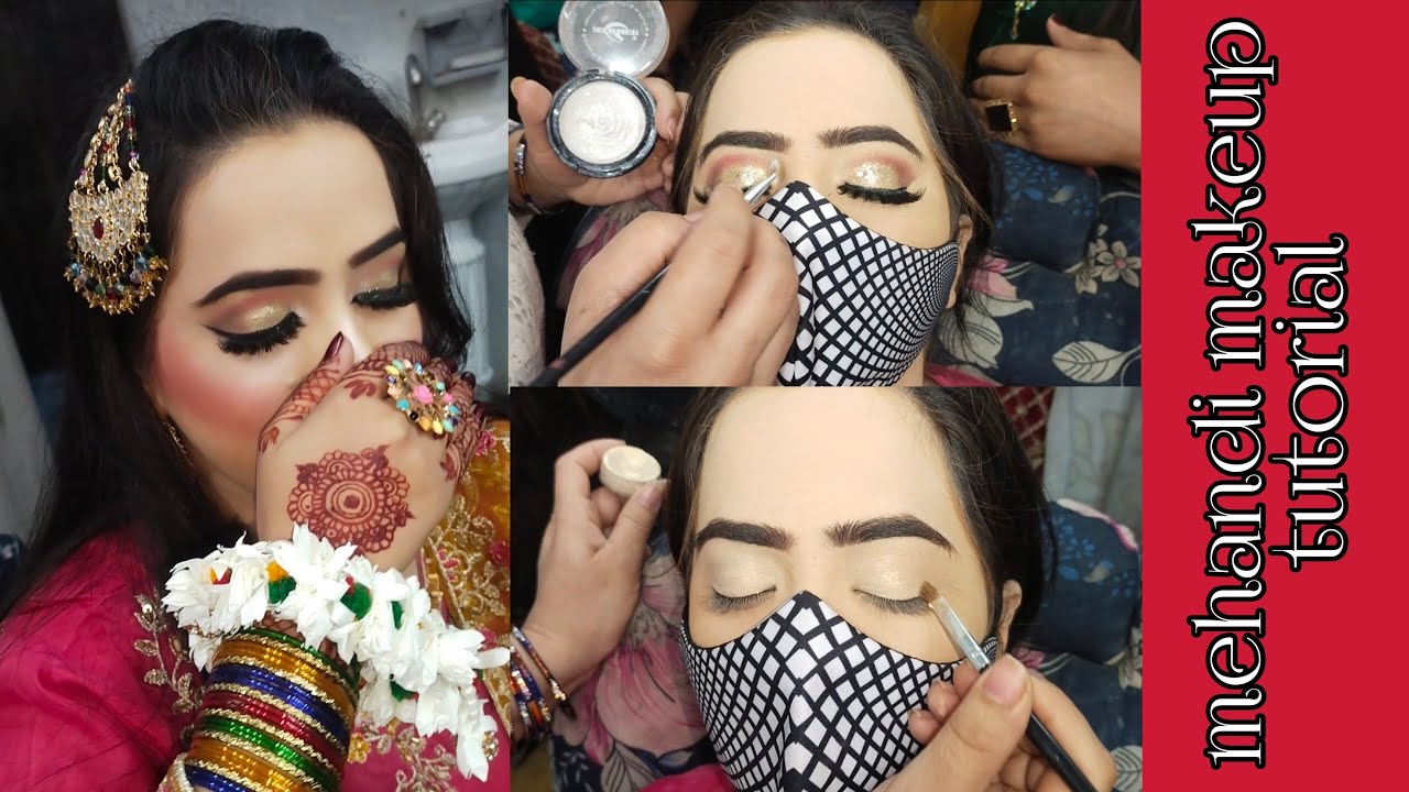 mehandi bridal makeup tutorial/soft makeup/galitar makeup by Rani ch ...