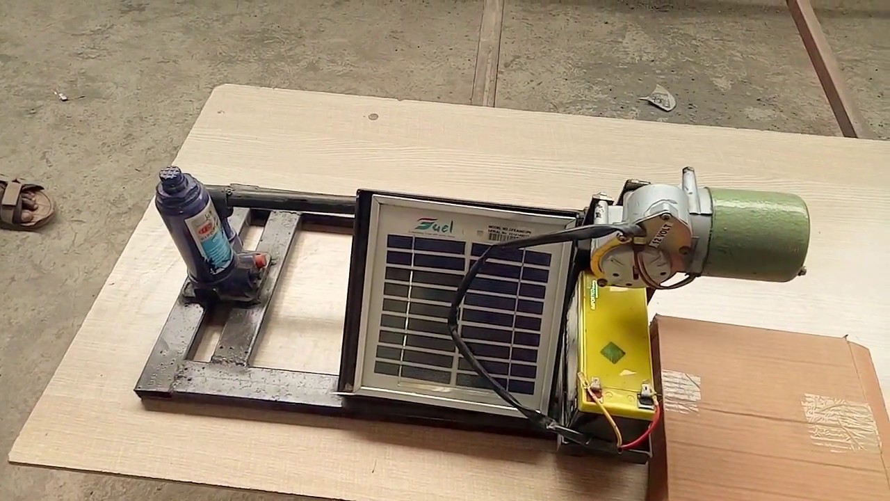 Solar Operated Automatic hydraulic jack for Car - YouTube