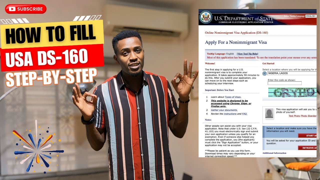 How to Fill the USA VISA DS 160 Form for Visa Application 2025 | Step ...