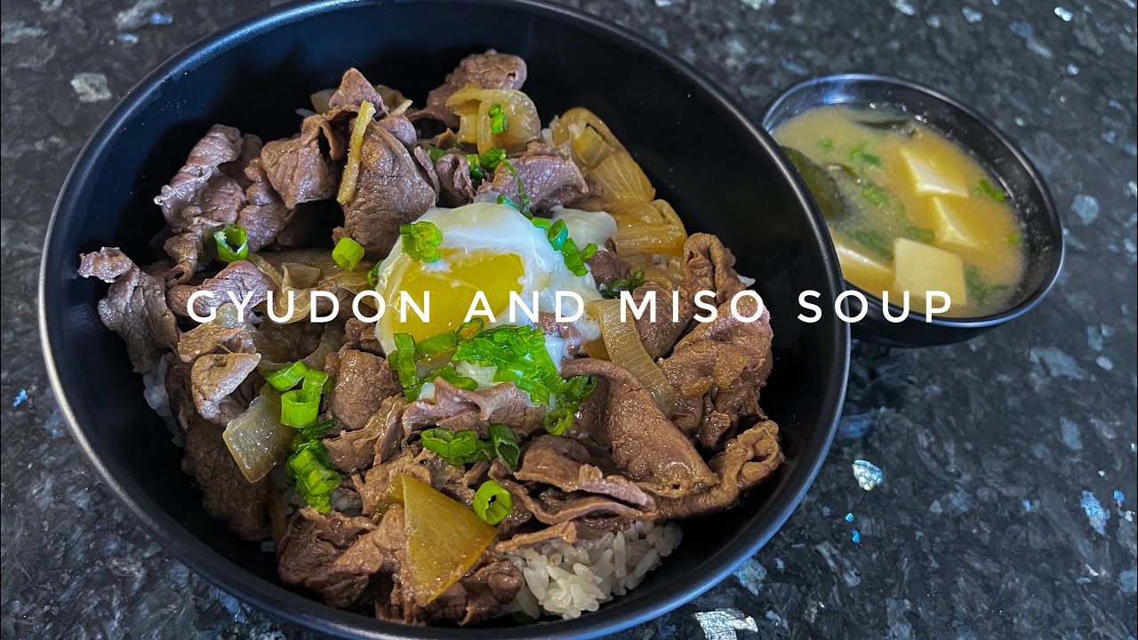 GYUDON and MISO SOUP - YouTube
