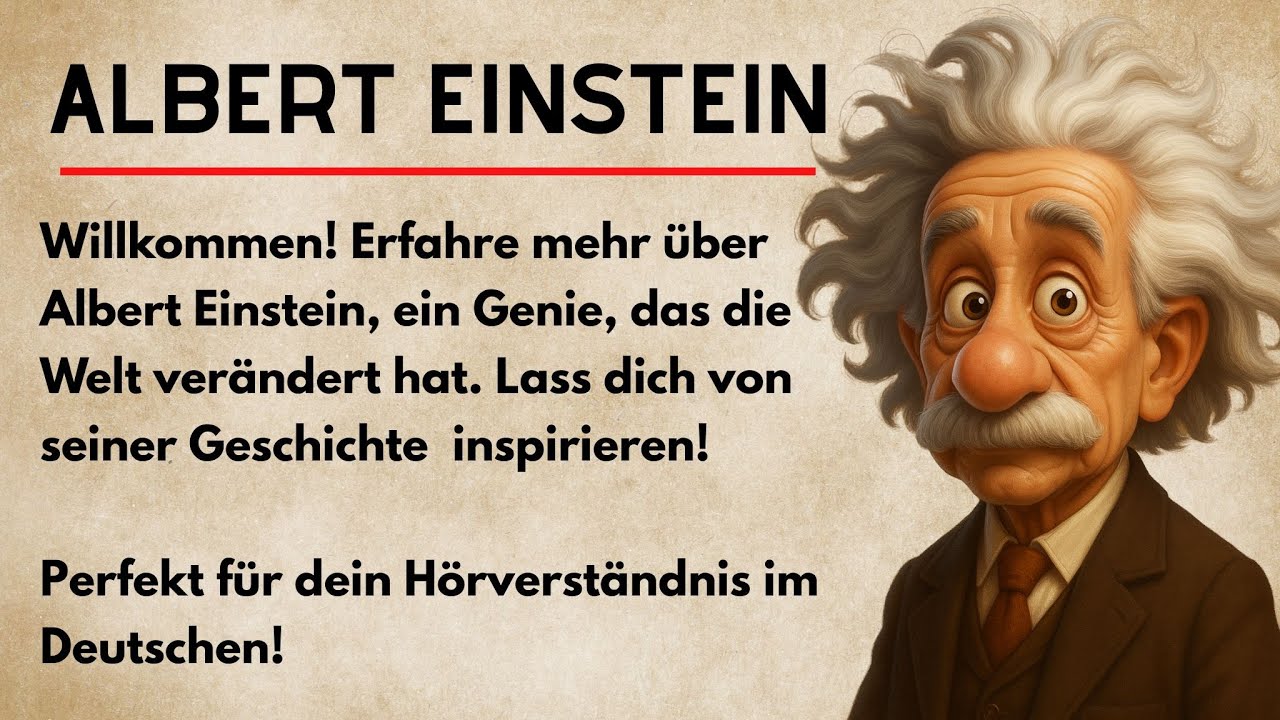 Albert Einstein | Deutsch lernen mit Geschichten | Deutsch Lesen ...
