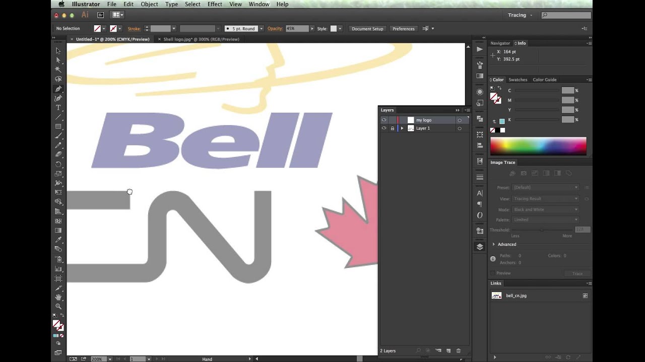 Pen Tool Exercise - using a placed image - YouTube