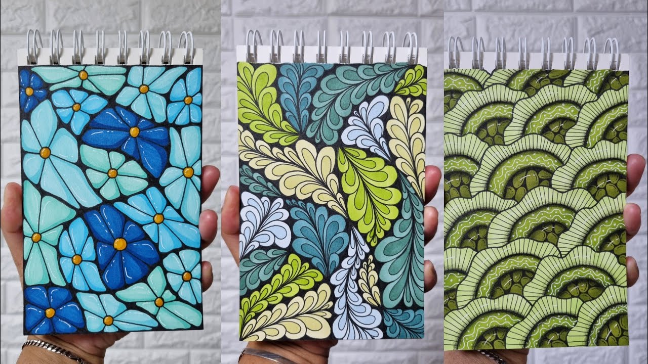 Beginner Friendly Zendoodle Ideas Compilation Part 2 - YouTube