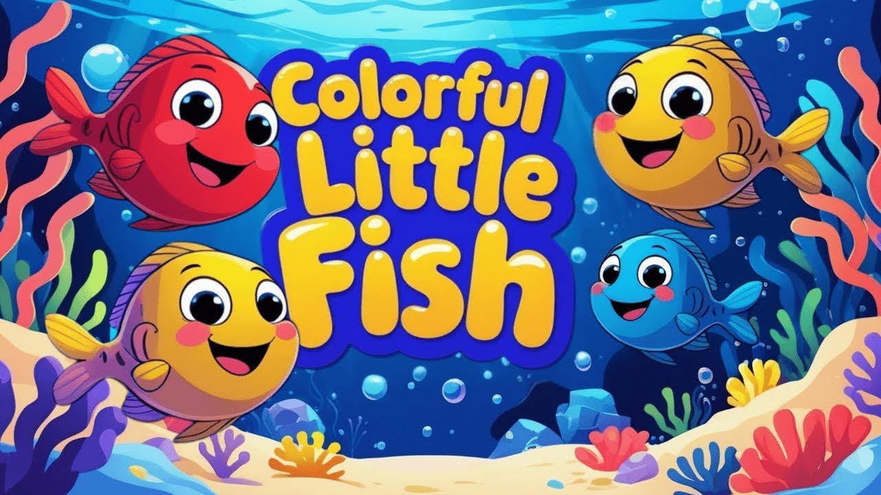 Colorful Little Fish 🐟🎨 | Fun Color Songs for Kids | Learn Colors Under ...