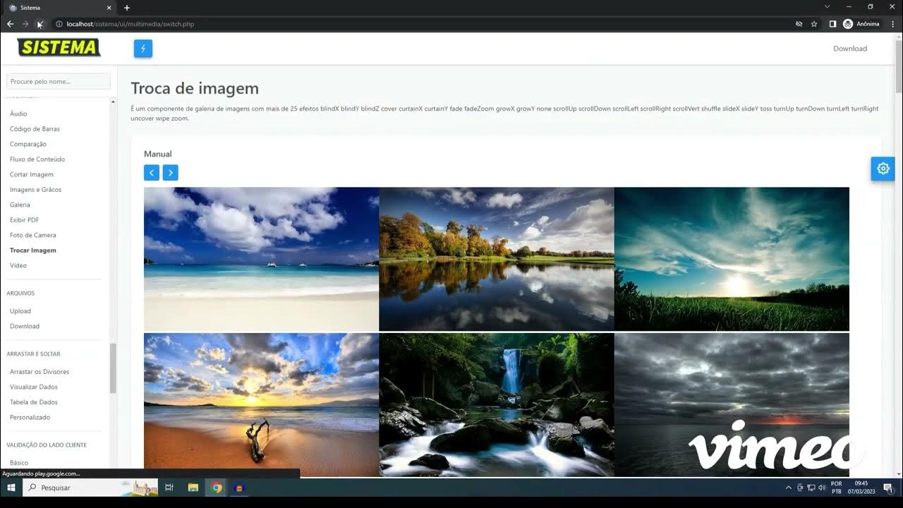 Troca de imagem com efeitos JavaScript galeria de fotos - YouTube