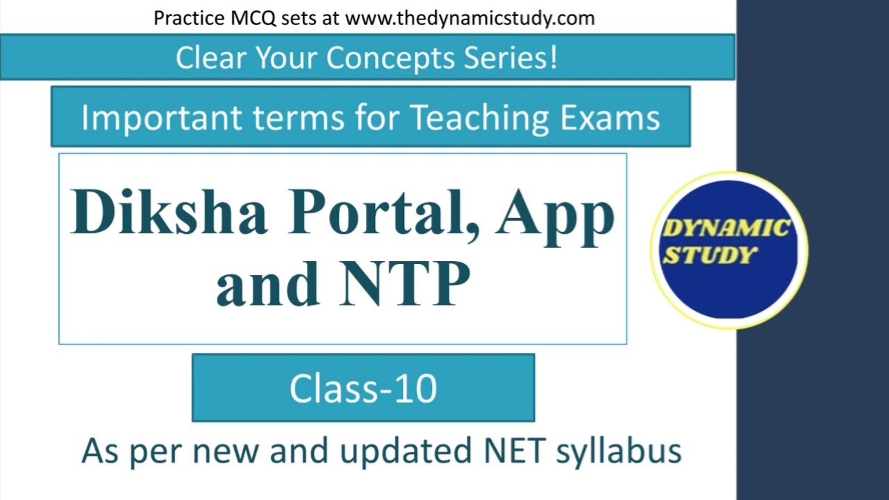 Diksha Portal, Diksha App and NTP | Clear your concepts series! - YouTube