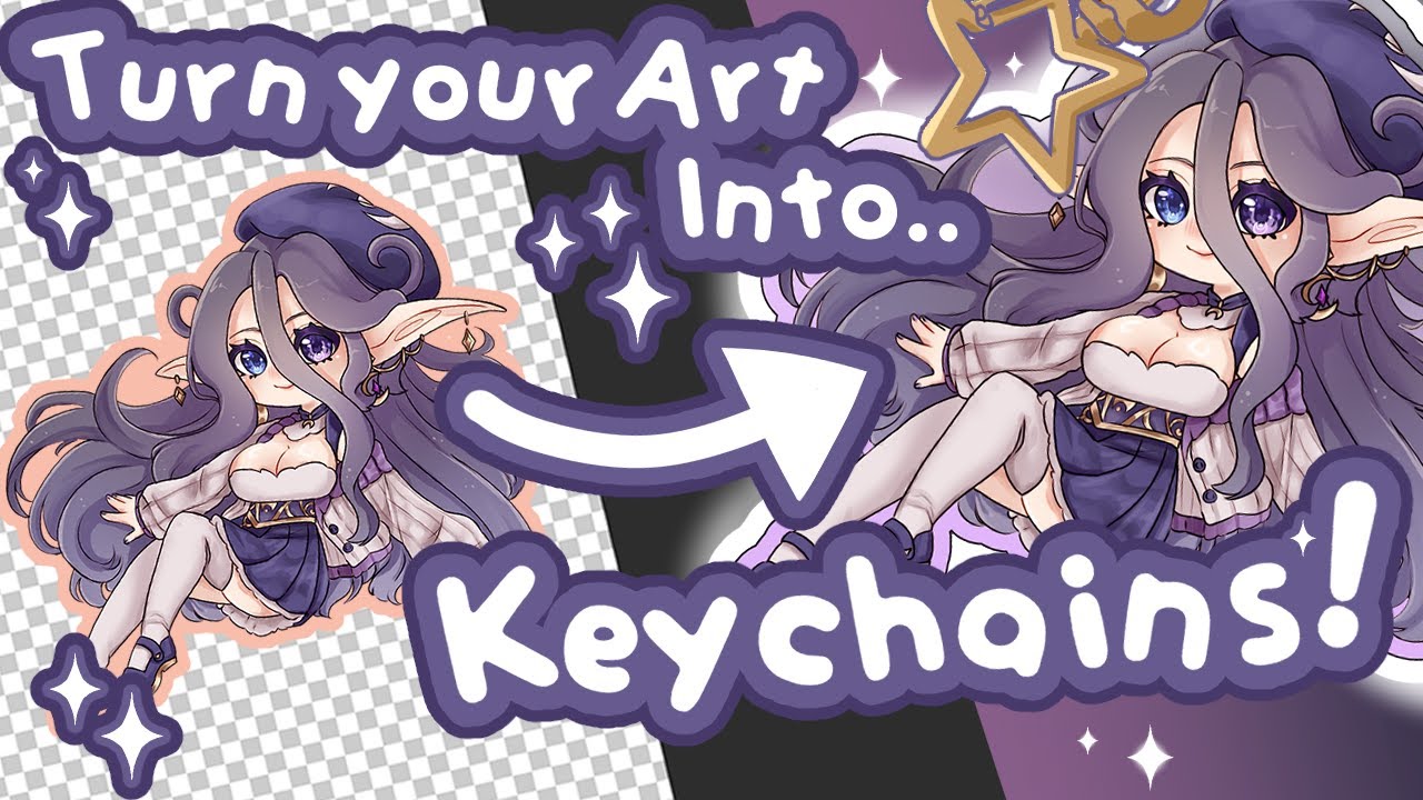Make your first keychains for Artist Alley! | Tutorials ⋆⁺₊ - YouTube