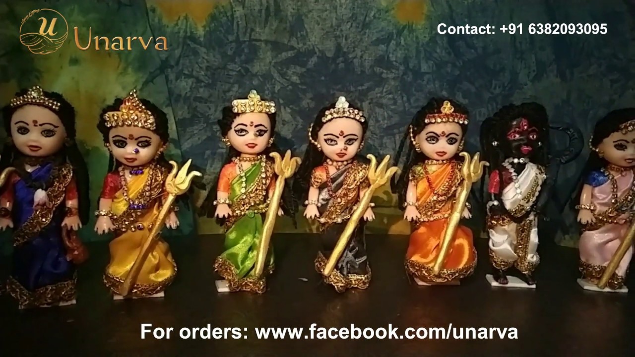 Navratri designer miniature Goddess dolls - YouTube
