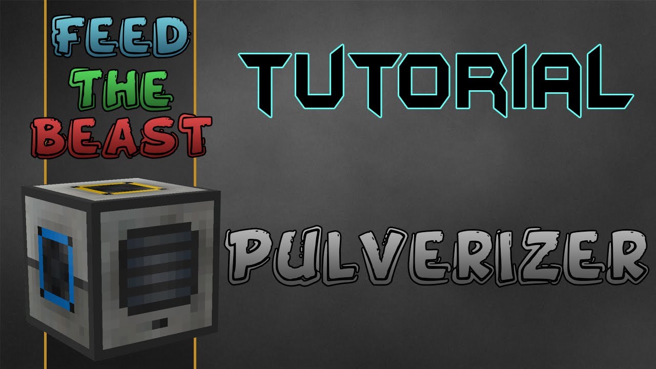 Feed The Beast Tutorial - Pulverizer [HUN] - YouTube