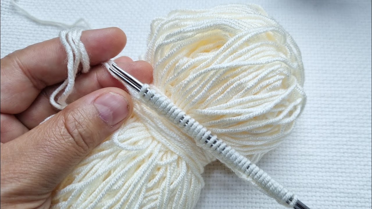 eye-catching wonder knitting pattern made with two needles - YouTube