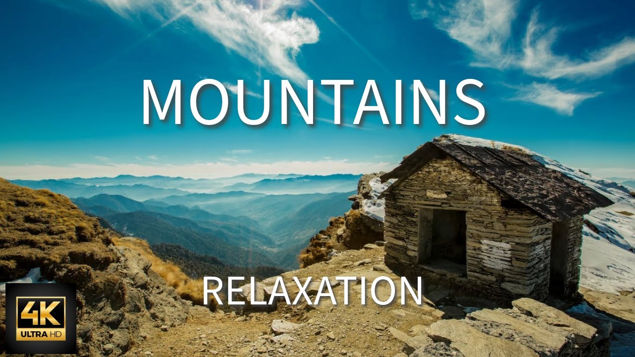 Stunning Views of Mountains 4K with Relaxation Music - YouTube