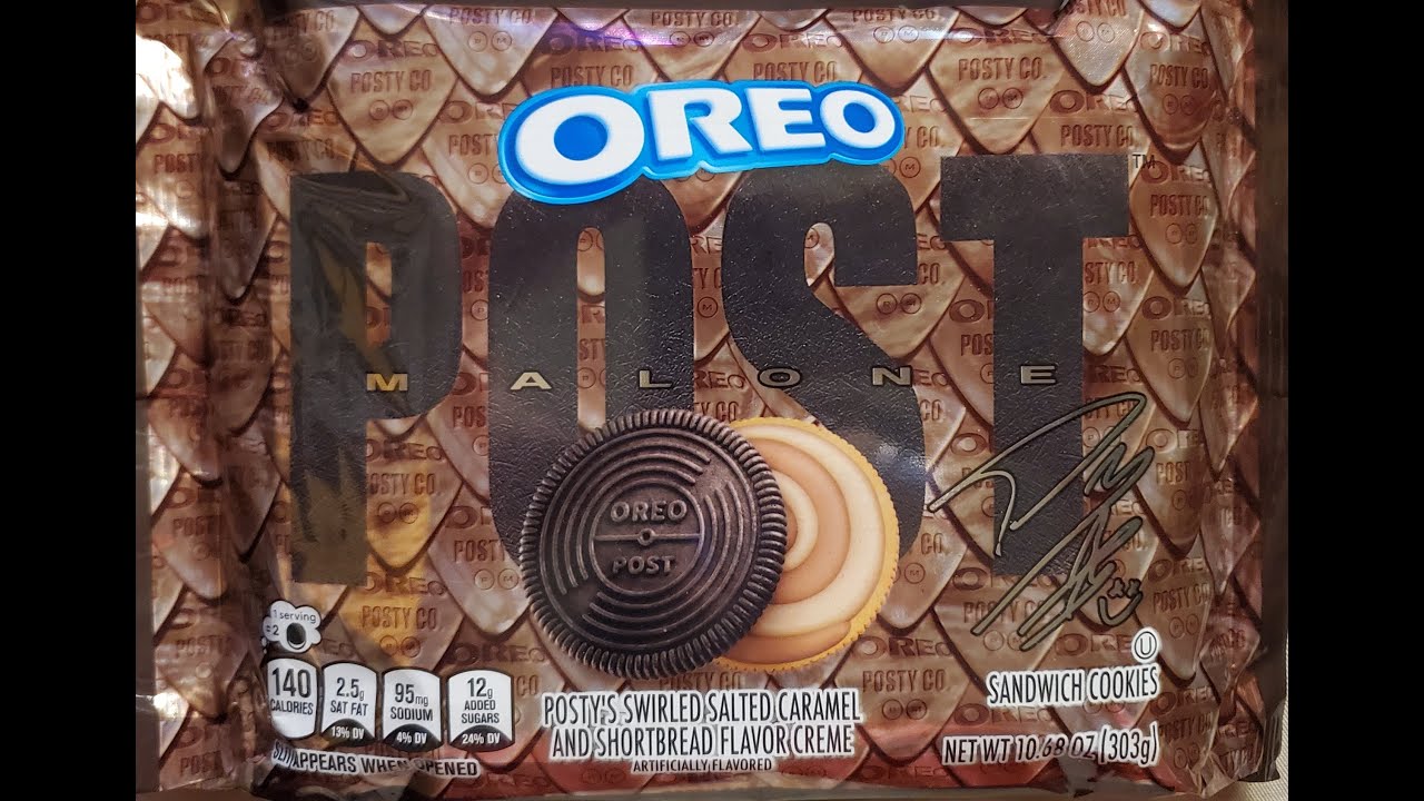 Oreo Post Malone Posty's Swirled Salted Caramel & Shortbread Flavor ...