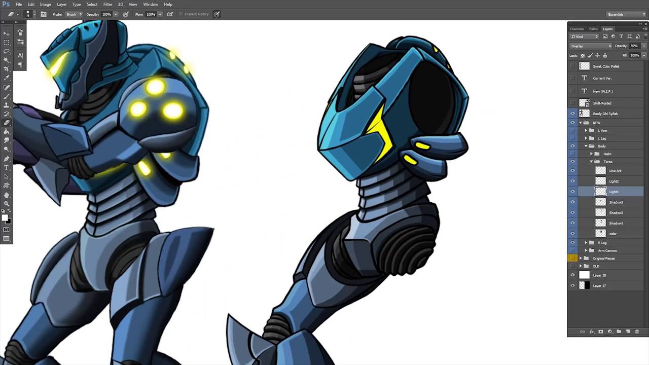 SyRek Character Sprite Render (timelapse) - YouTube