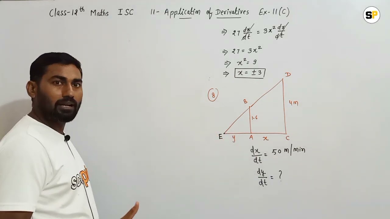 Class 12 Maths | Application of Derivatives | Rate Measure | Chapter 11 ...