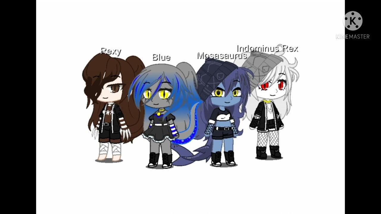 Gacha Club Jurassic World Female Characters Blue Rexy Mosasaurus And Indominus Rex Youtube