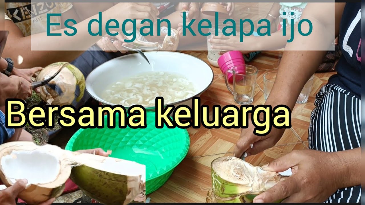 membuat es degan kelapa ijo || rame2 kehidupan di desa - YouTube