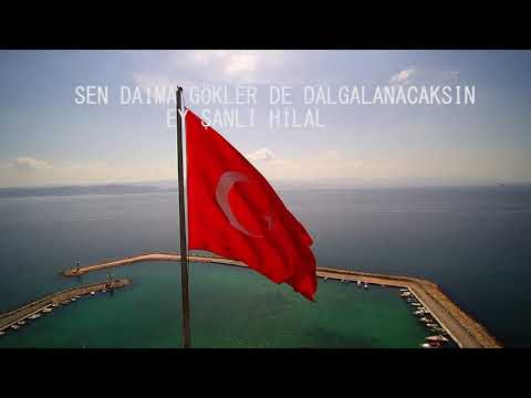 şanlı yüce türk bayrağı marina sahil