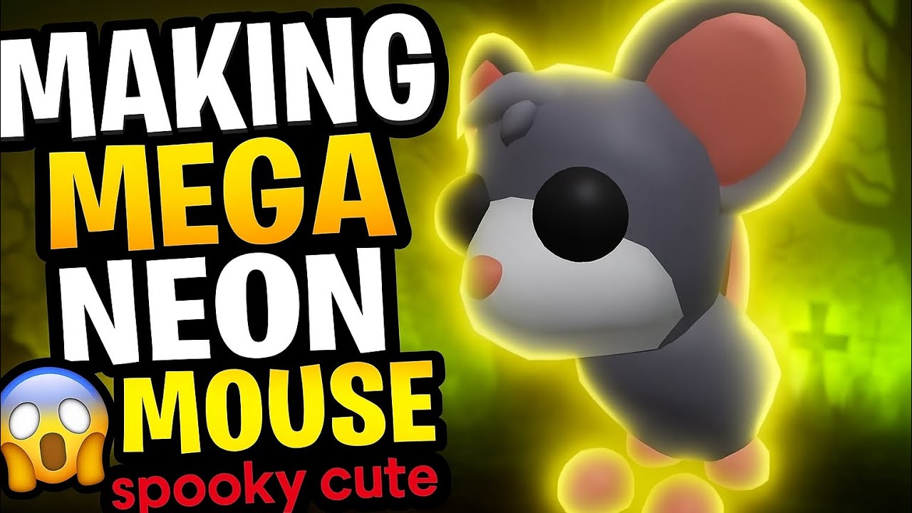 Making mega neon mouse in adopt me ! - YouTube