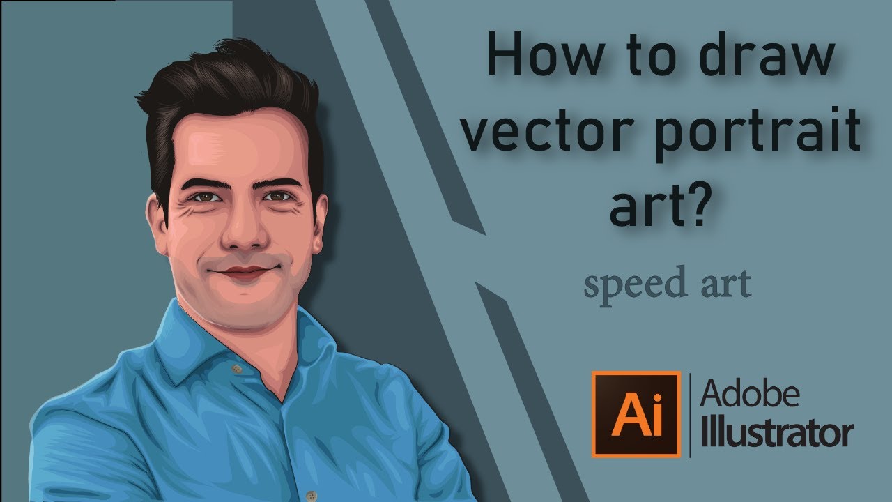 How to draw vector portrait art? | Abed naseri | adobe illustrator ...