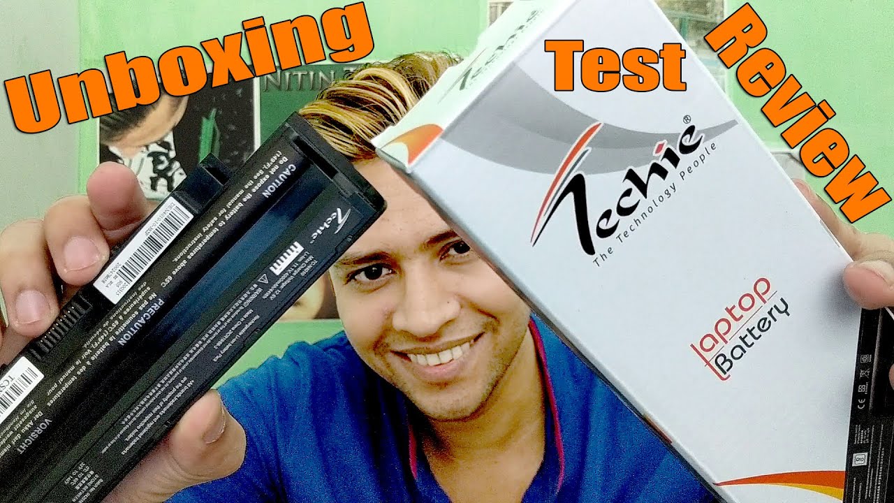 Techie Laptop Compatible Battery unboxing review & test - YouTube