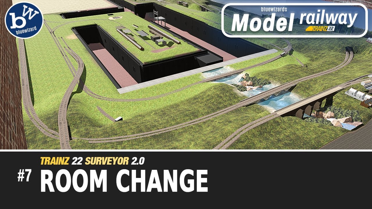 #7 Model Railway - Trainz 22 - Surveyor 2.0 - First Room Change. Can you see the difference ...