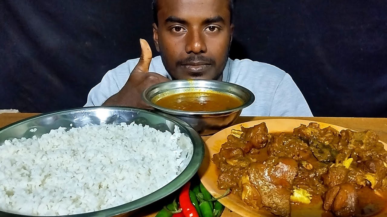 SPICY MUTTON RICE EATING VIDEO | MUTTON BOTI WITH EXTRA GRAVY EATING ...