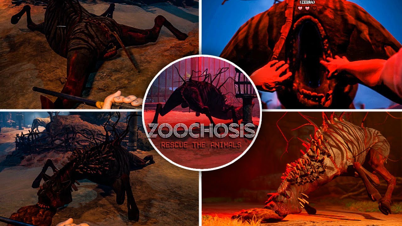 Zoochosis - Zebra Walkthrough & All Jumpscares - YouTube