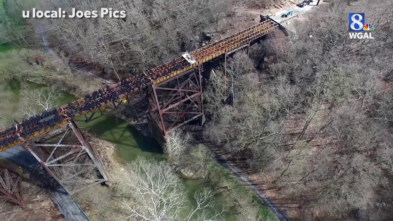 Drone Video: Trestle bridge fire damage more than $1 million - YouTube