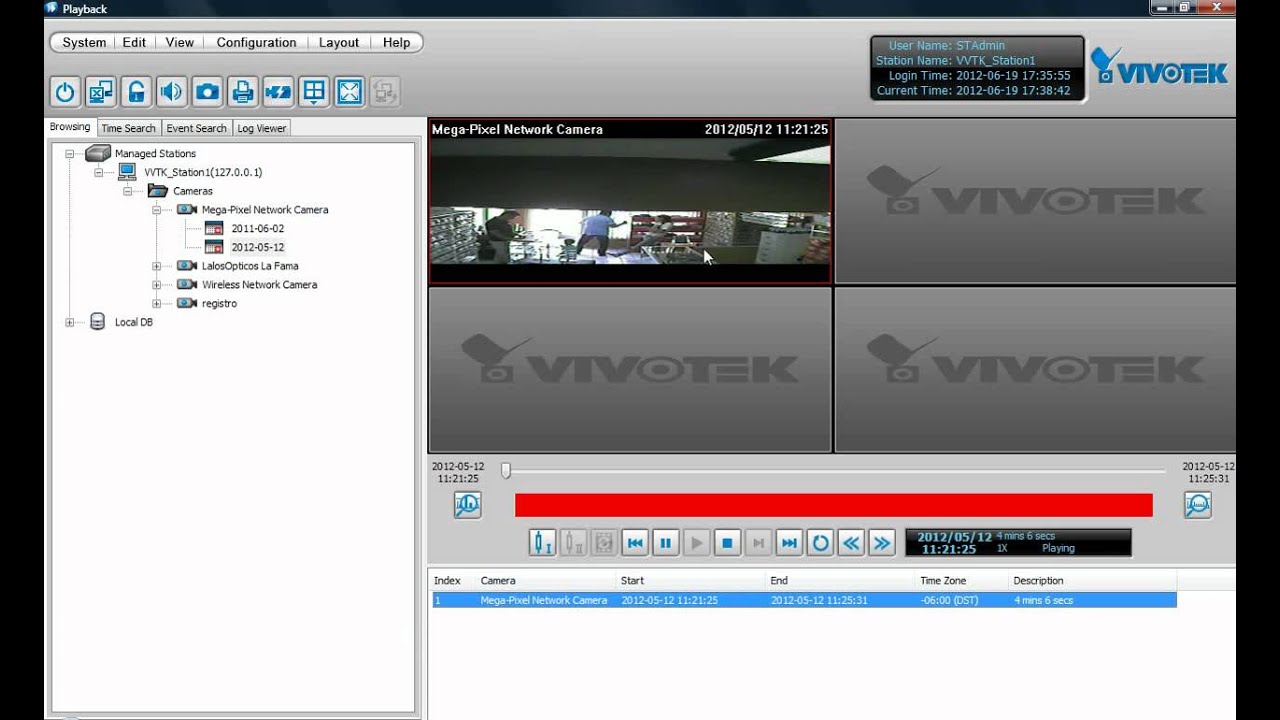 Vivotek Playback ST7501 - YouTube