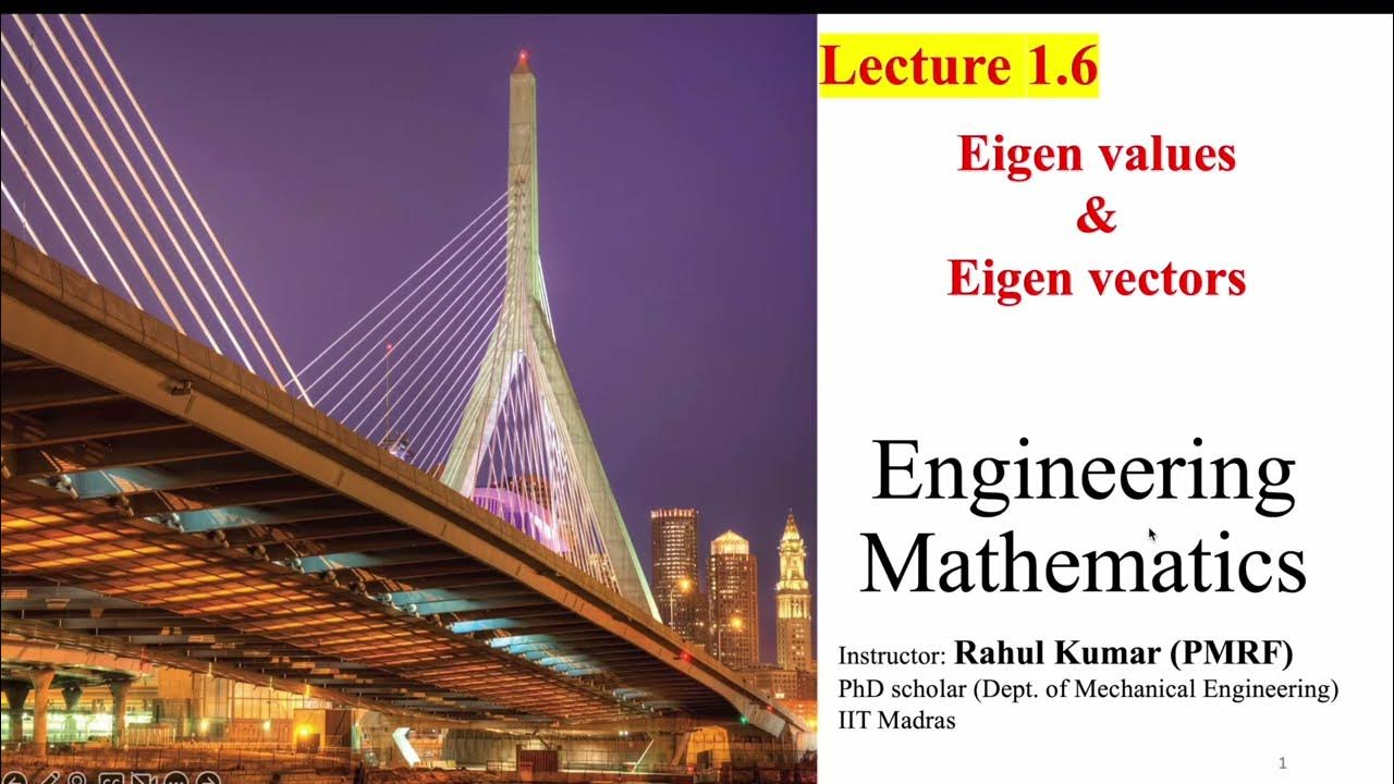 GATE-NPTEL | Engineering Mathematics | Linear Algebra | Eigen value & Eigen vector | Lecture 1.6 ...