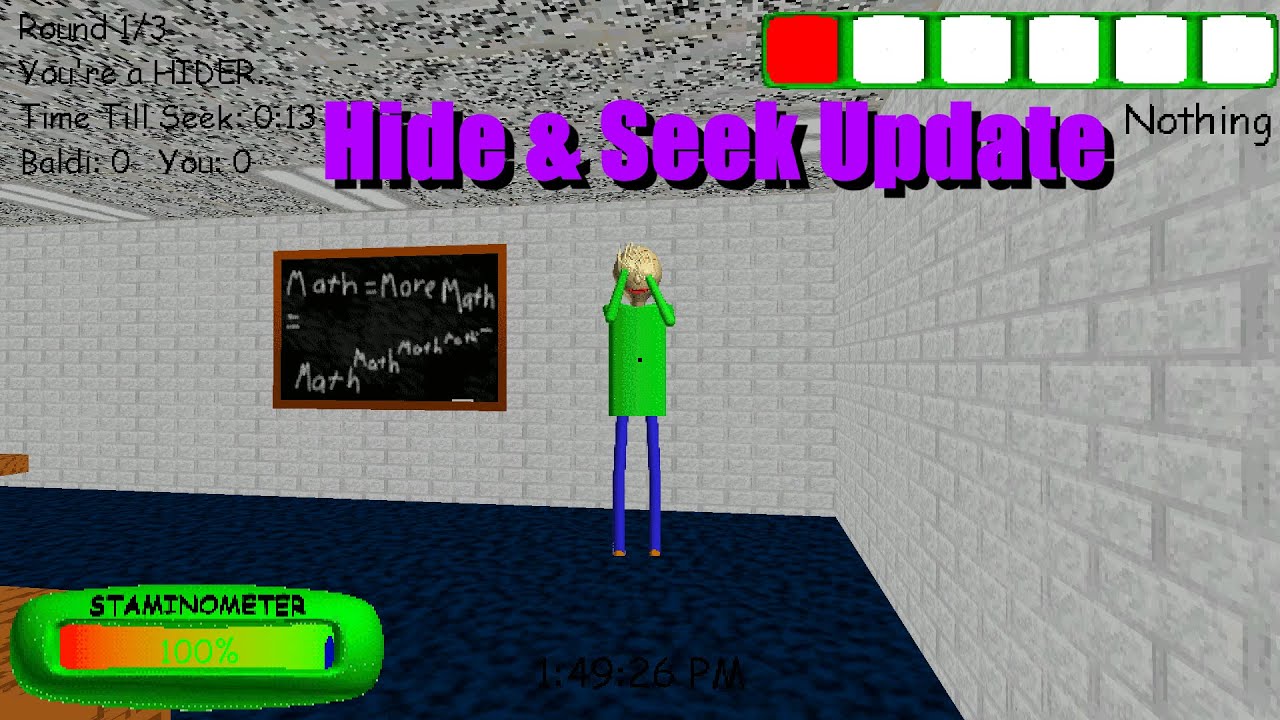 Baldi's TUD - Hide & Seek Mode Updated! - Baldi's Basics Mod - YouTube