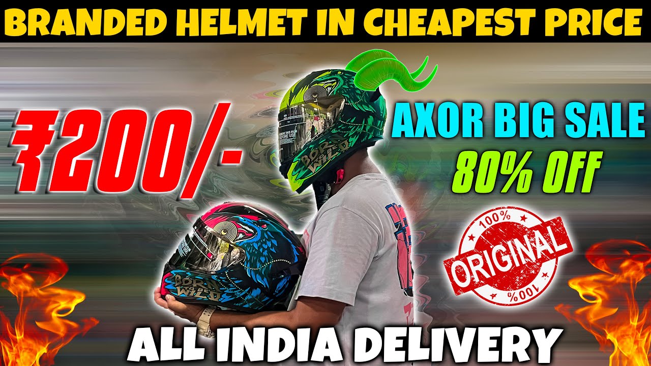 Starting Rs.200/😱🔥 Branded Helmets 80%off || Cheapest Helmet Market in ...