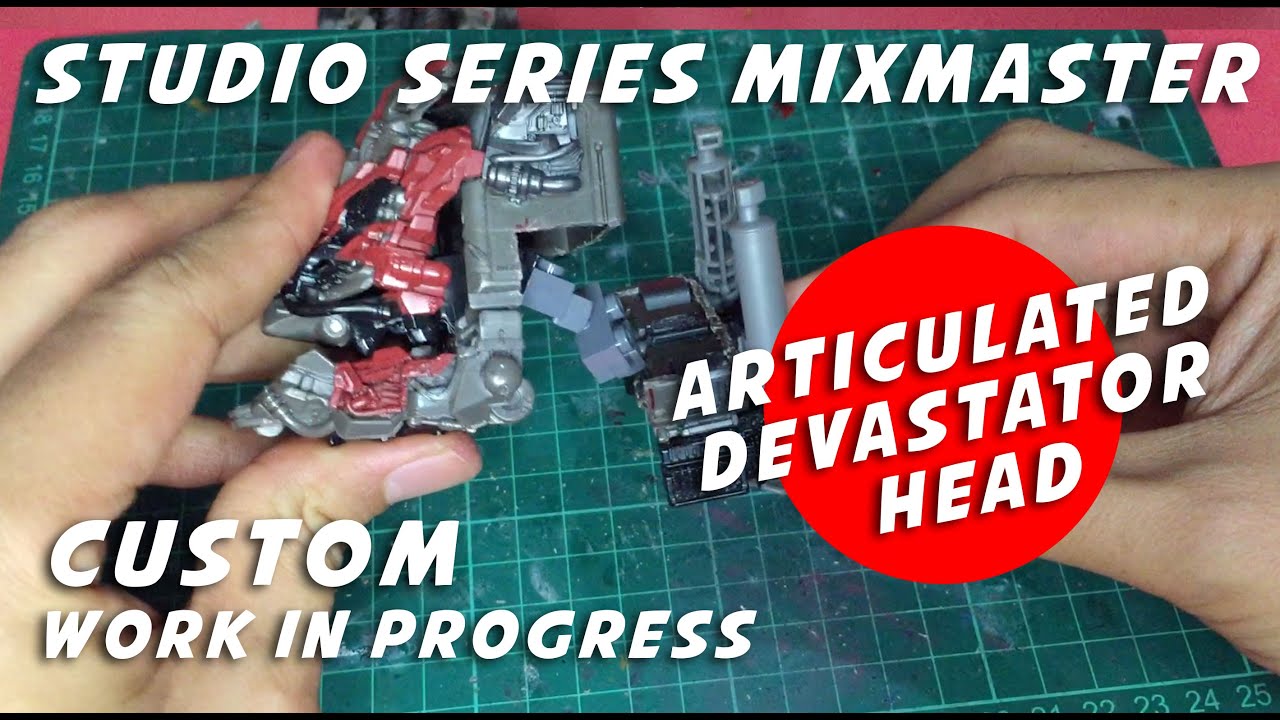 WIP - Articulated Devastator Head - YouTube