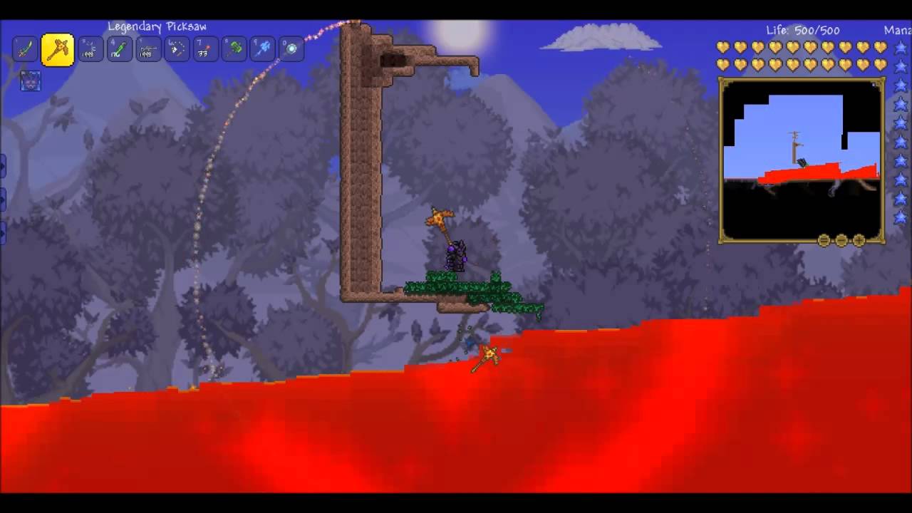 Terraria #3 - Lava Flood - YouTube