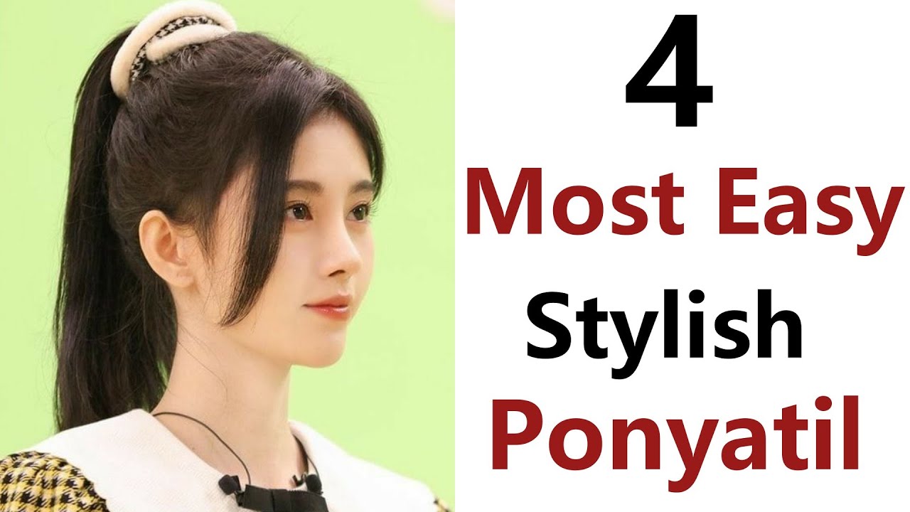 4 Stylish & Easy ponytails - Easy hairstyle |ponytail hairstyles | pony ...