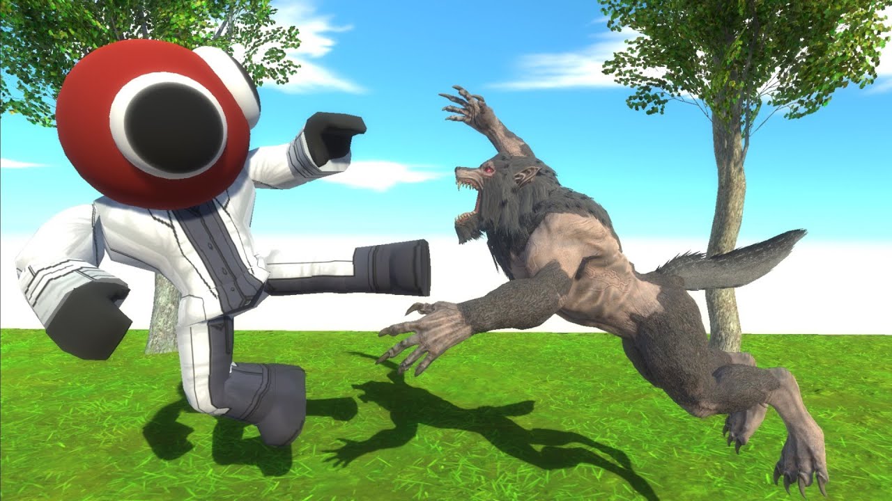 Rainbow Friends Red Vs Werewolf - Animal Revolt Battle Simulator - YouTube