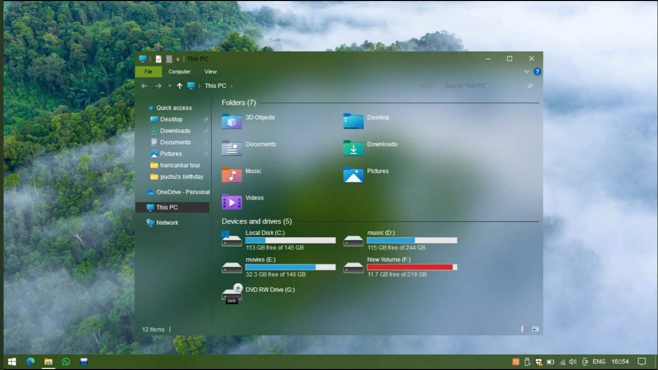 windows aero UI. Enable transparency in windows by this tool. - YouTube